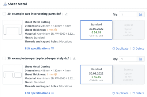 Nesting Files for Sheet Metal Cutting | Xometry Europe