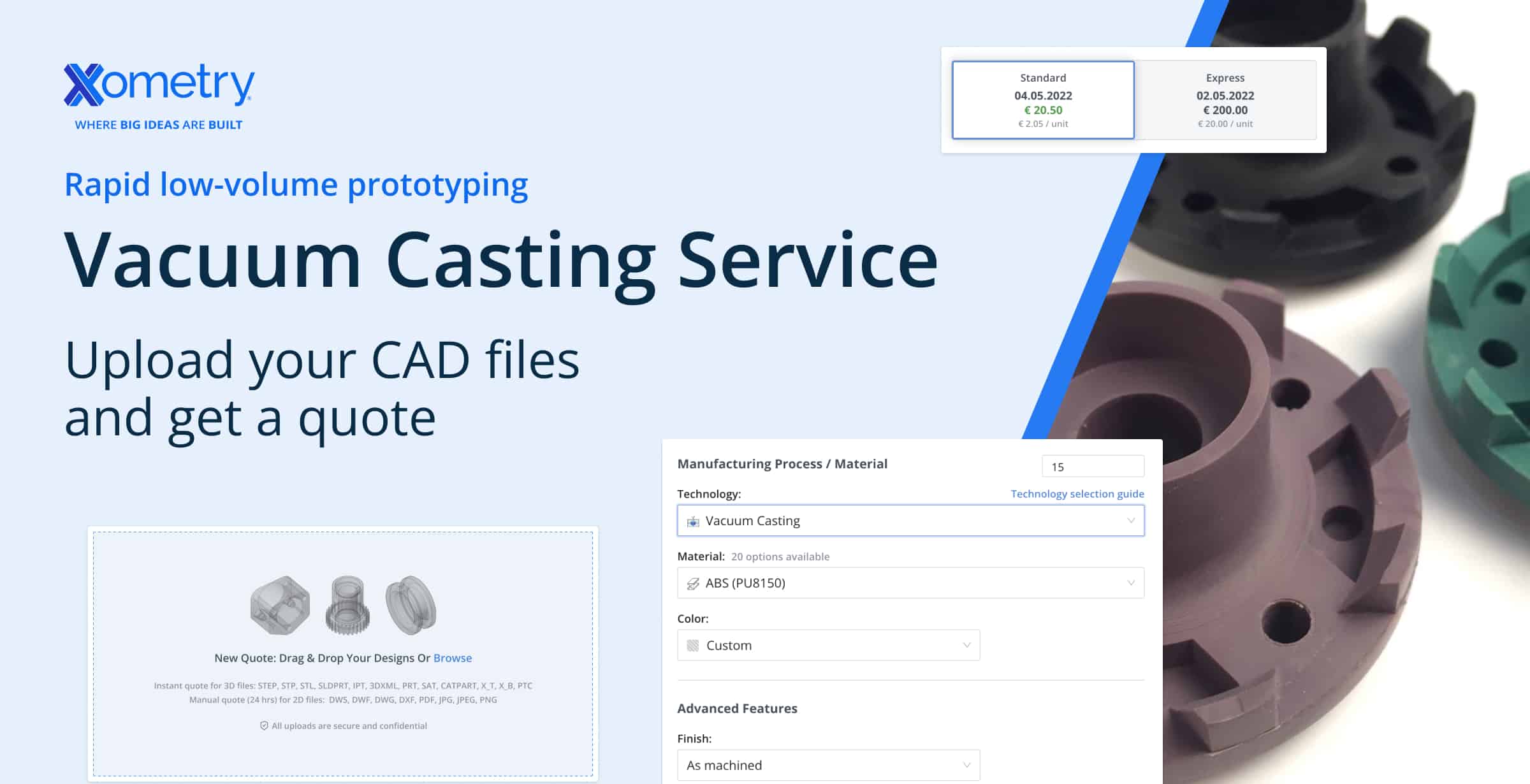 Vacuum Casting Services | Xometry Europe
