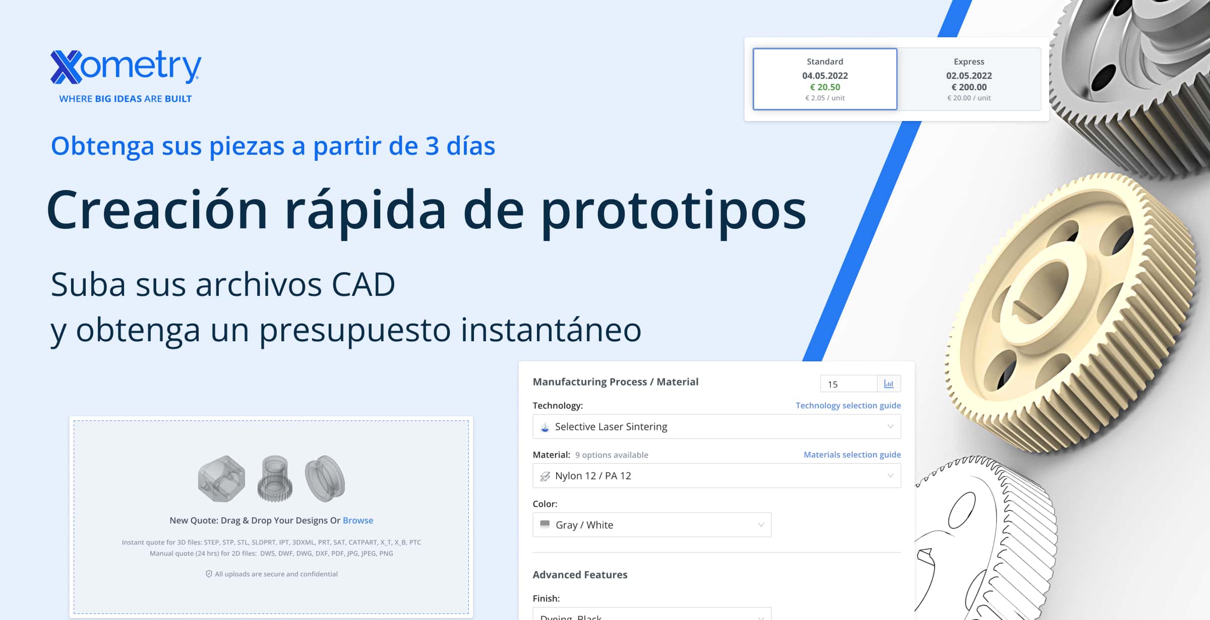 Procesos de fabricación para prototipado rápido | Xometry Europe