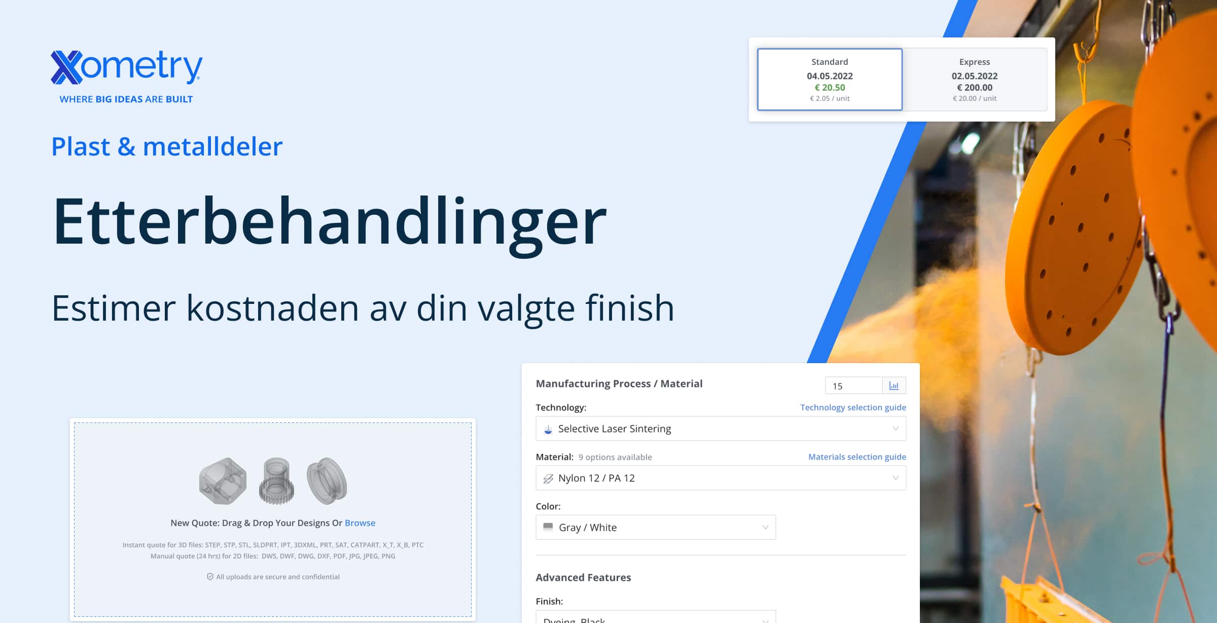 Overflate Finish Alternativer for Metaller og Plast | Xometry Europe